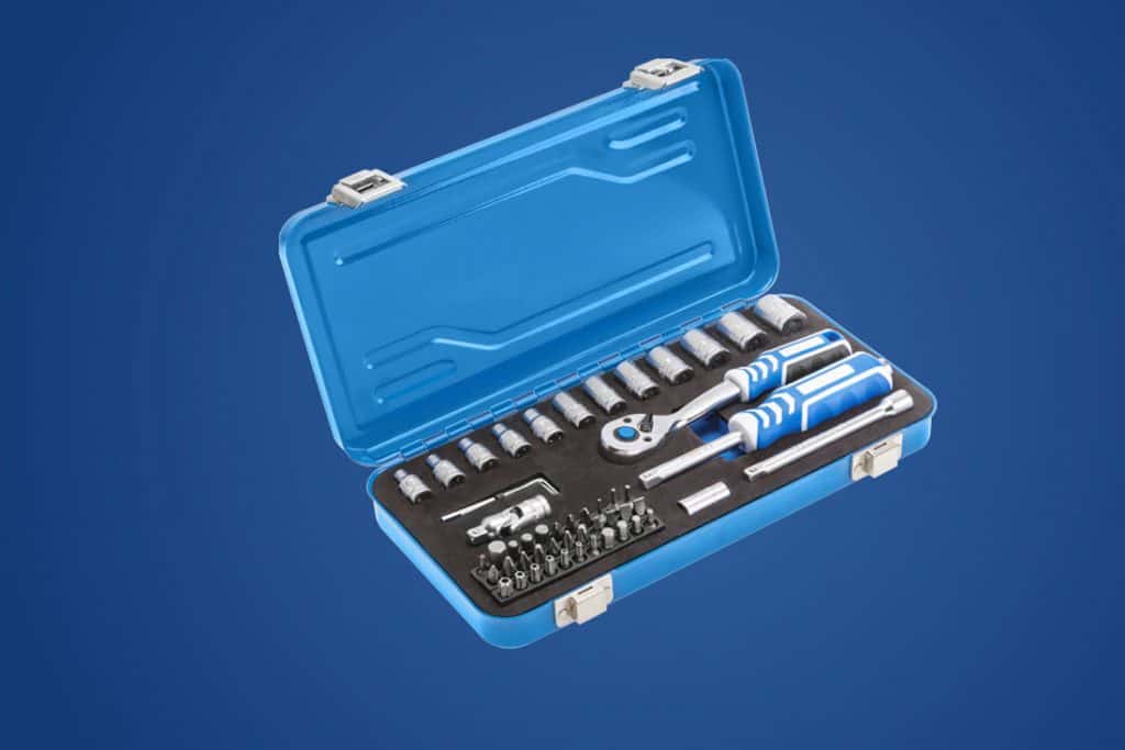 zestaw narzędzi 1/4" HT1R485 grzechotka przelotowa i latarka inspekcyjna HT1E402 od marki HÖGERT ...